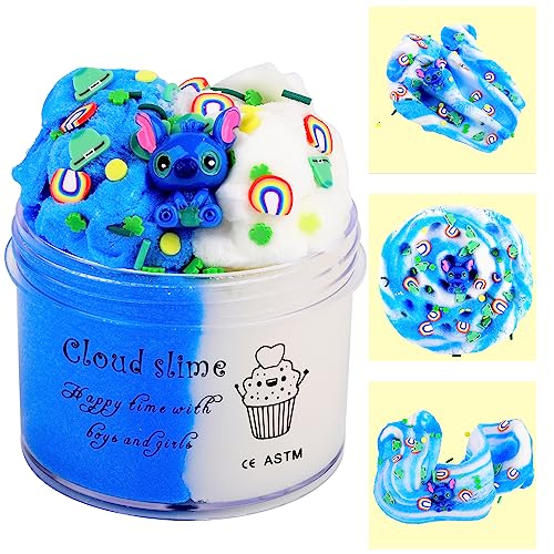 New Blue Cake Cloud Slime,Soft and Non-Sticky Cloud Slimes, Scented DIY Slime Kit for Girls Boys, Kids Party Favors Slime Putty Toy，Stress Relief Toy for Kids