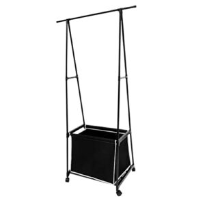 wooneky coat rack black coat rack rolling closet rack laundry cart rack rolling clothes hanger clothes stand for display handbags garment rack handbags coat rack laundry basket metal black