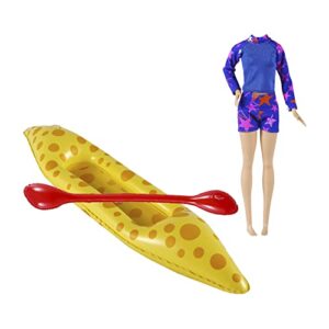 E-TING Beach Bikini Swimsuit Mermaid Dress Outfits with Toy Boat Ship Kayak Accessories for 11.5-inches Girl Doll