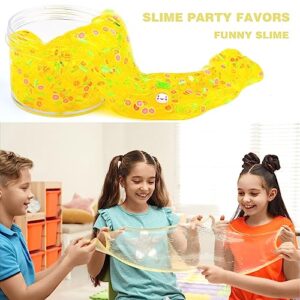 7 Pack Jelly Cube Crunchy Slime Kit,Non Sticky,Super Soft Sludge Toy,Birthday Gifts for Kids,DIY Crystal Glue Boba Slime Party Favor for Girls & Boys