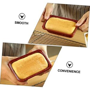 Angoily Loaf Pan 3pcs Toast Mold Loaf Bread Mold Nonstick Bakeware Kitchen Gadget Loaf Pan Carbon Steel Baking Pan Cake Mold Red Household Heavy Duty Carbon Steel + Non-stick Coating