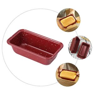 Angoily Loaf Pan 3pcs Toast Mold Loaf Bread Mold Nonstick Bakeware Kitchen Gadget Loaf Pan Carbon Steel Baking Pan Cake Mold Red Household Heavy Duty Carbon Steel + Non-stick Coating