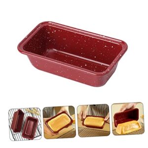 Angoily Loaf Pan 3pcs Toast Mold Loaf Bread Mold Nonstick Bakeware Kitchen Gadget Loaf Pan Carbon Steel Baking Pan Cake Mold Red Household Heavy Duty Carbon Steel + Non-stick Coating