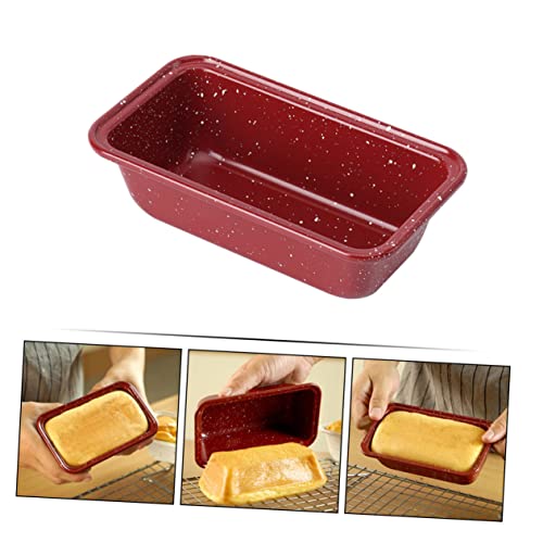 Angoily Loaf Pan 3pcs Toast Mold Loaf Bread Mold Nonstick Bakeware Kitchen Gadget Loaf Pan Carbon Steel Baking Pan Cake Mold Red Household Heavy Duty Carbon Steel + Non-stick Coating