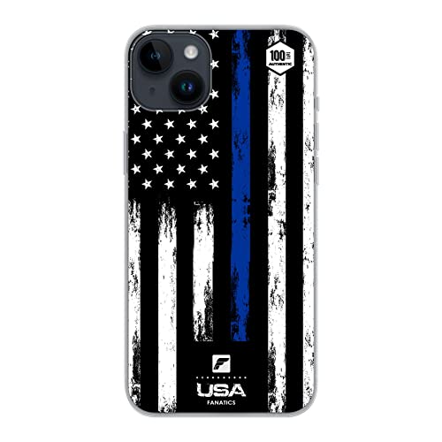 Phone Case Blue Line Flag USA Patriot law enforcement Design Silicone Transparent - Compatible iPhone and Samsung (Samsung Galaxy A04)