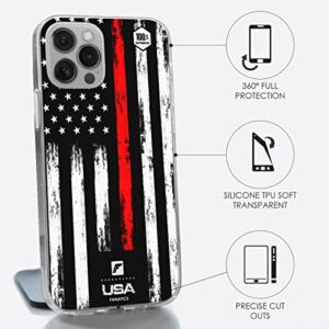 Phone Case Red Line Flag USA Patriot Firefighters Design Silicone Transparent - Compatible iPhone and Samsung (Samsung Galaxy A04)