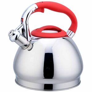 stovetop tea kettle whistling teapot tea kettle stainless steel whistling kettle 3l hot water boiler kettle kitchen stovetop hot kettle tea kettle teapot stove top kettle tea pot ( color : red , size