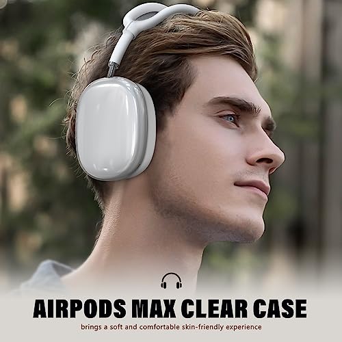 【3 in 1】 Silicone Case for AirPod Max,Clear Soft TPU Anti-Scratch Ear Cups Cover/Ear Pad Case Cover/Headband Cover for AirPods Max,Soft Silicone Accessories Protective Cover for Apple AirPods Max