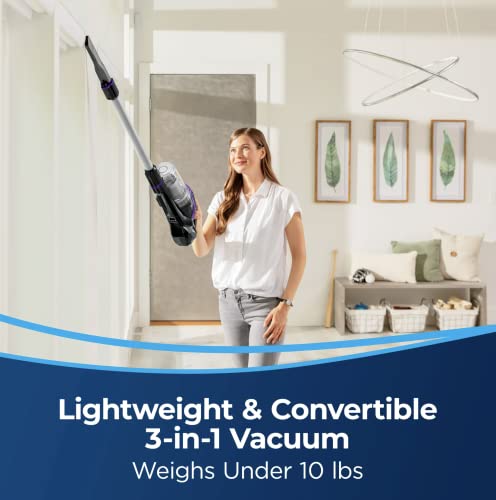 Bissell Pet Hair Eraser Slim 2921 - Cordless Stick Vacuum Cleaner for Home & Pet Hair Removal, Lightweight & Versatile, Handheld Conversion