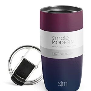 Simple Modern Travel Coffee Mug Tumbler with Flip Lid | Reusable Insulated Stainless Steel Cold Brew Iced Coffee Cup Thermos | Gifts for Women Men Him Her | Voyager Collection | 16oz | Mystic Moon