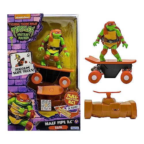 Teenage Mutant Ninja Turtles Half Pipe RC, Raphael Movie Edition, Ages 5+| Skateboard-Shaped Control & Perform Tricks on Any Surface | Collect Them All!