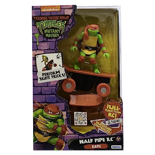 Teenage Mutant Ninja Turtles Half Pipe RC, Raphael Movie Edition, Ages 5+| Skateboard-Shaped Control & Perform Tricks on Any Surface | Collect Them All!