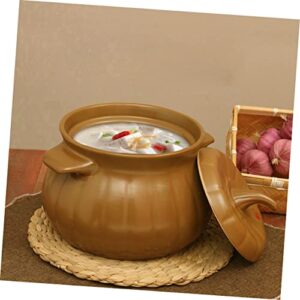 SHOWERORO Soup Pot with Lid Ceramic Oven Soup Stew Pot Japanese Soup Bowl Soup Pot Stew Pan Cooking Supply Soup Bowl with Lid Korean Pot Stew Pot with Lid Chicken Stew Pot Small