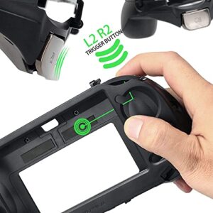 Sedicoca Trigger Hand Grip Shell Controller Protective Case with L2 R2 Trigger Button Grip Shell Controller Protective Case for Playstation PS Vita 1000 Black