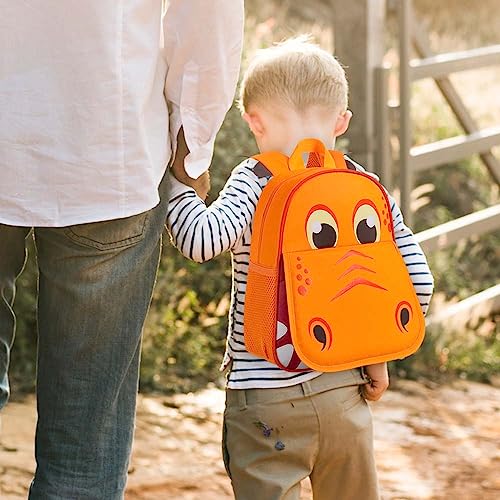 gxtvo Toddler Backpack for Boys, Dinosaur Kids Preschool Bookbag and Lunch Box, 12" Cute Cartoon Animal Schoolbag