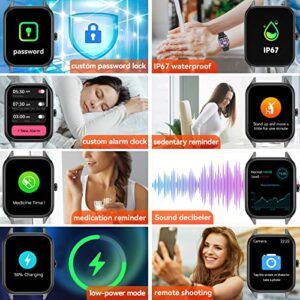 Smart Watch for Men Women with Bluetooth Call, 2023 Newest 1.95''HD DIY Dial Fitness Activity Tracker Waterproof Fitness Watch with Heart Rate Sleep Monitor, Multi-Sports Smartwatch for Android iOS…