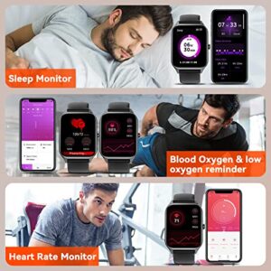 Smart Watch for Men Women with Bluetooth Call, 2023 Newest 1.95''HD DIY Dial Fitness Activity Tracker Waterproof Fitness Watch with Heart Rate Sleep Monitor, Multi-Sports Smartwatch for Android iOS…