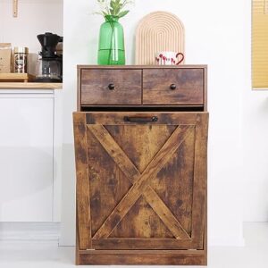 walmokid tilt out trash cabinet wooden kitchen trash can cabinet dog proof trash can holder kitchen island with garbage bin or tilt out laundry hamper 10 gallon