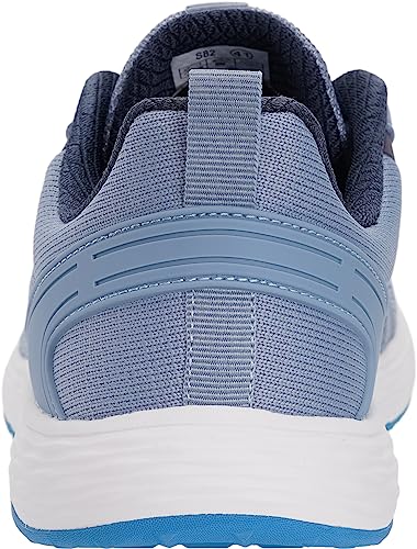 WHITIN Men's Wide Width Toe Box Road Running Shoes Zero Drop Size 9.5 Outdoor Workout Jogging Knit Rubber Stylish Lace up Cushioned Light Blue 43