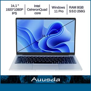 Auusda Laptop Bundle: 14.1"& 15.6", 3TB SSD+MicroSD, Windows 11 Pro, Ryzen 7 & Celeron J4105