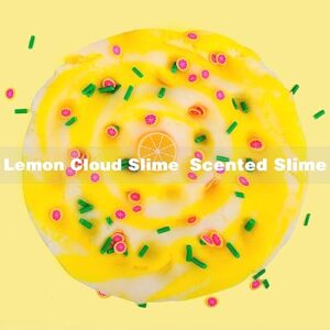 Cloud Slime Kit 5 Pack, with Peachybbies Rainbow Lemon Coffee Slime Charms, DIY Slime Supplies for Girls and Boys, Stress Relief Toy for Kids Education, Party Favor, Gift and Birthday