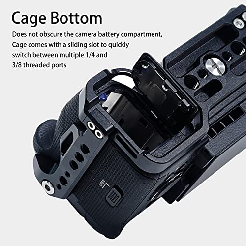 Easy Hood Camera Cage for Sony FX3 F30,Top Detachable Integrated Design Bottom Arca Quick Release Board can Quickly Switch Between Tripod and Stabilizer with Cold Shoe and Multiple Positioning Holes