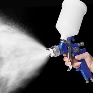 HVLP Paint Sprayer-2 Set Paint Spray Gun,0.8mm 150ml & 1.4mm 600ml Paint Gun with Air Pressure Regulator Gauge Paint Sprayer for House Painting,Cars,Furniture