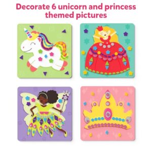 Skillmatics Art Activity - Fun with Foam Unicorns & Princesses, No Mess Sticker Art for Kids, Craft Kits, DIY Activity, Gifts for Boys & Girls Ages 3, 4, 5, 6, 7, Stocking Stuffers, Travel Toys