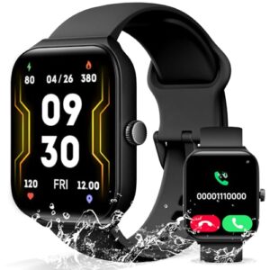 smart watches for men women, alexa built in & bluetooth call(answer/make), 1.95" touch screen fitness tracker with heart rate spo2 sleep monitor smart watch for iphone android ip68 waterproof