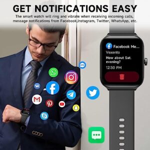 Smart Watches for Men Women, Alexa Built in & Bluetooth Call(Answer/Make), 1.95" Touch Screen Fitness Tracker with Heart Rate SpO2 Sleep Monitor Smart Watch for iPhone Android IP68 Waterproof