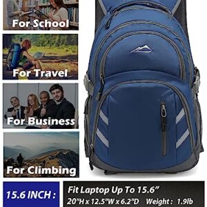 ProEtrade Extra Large Backpack Bookbag for College Laptop Travel, Fit Laptop Up to 17 inch with USB Charging Port Multi Compartment Anti theft, Gift for Women Men (Blue)