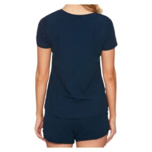 Calvin Klein Women's Lounge Pajama 2 Piece Shirt and Shorts Set (Blue Classic, Medium)