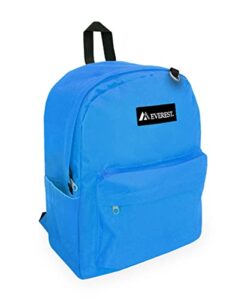 everest classic laptop backpack w/side pocket, royal blue, one size