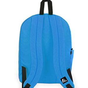 Everest Classic Laptop Backpack W/Side Pocket, Royal Blue, One Size