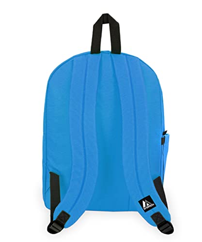 Everest Classic Laptop Backpack W/Side Pocket, Royal Blue, One Size