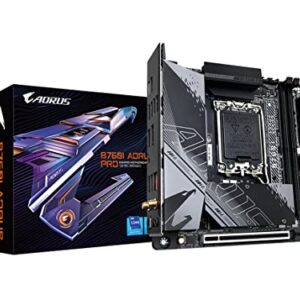 GIGABYTE B760I AORUS PRO (LGA 1700/ Intel/ B760/ Mini-ITX/ DDR5/ Dual M.2/ PCIe 4.0/ USB 3.2 Gen2X2 Type-C/WiFi 6E/ Intel 2.5GbE LAN/Q-Flash Plus/Motherboard)