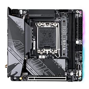 GIGABYTE B760I AORUS PRO (LGA 1700/ Intel/ B760/ Mini-ITX/ DDR5/ Dual M.2/ PCIe 4.0/ USB 3.2 Gen2X2 Type-C/WiFi 6E/ Intel 2.5GbE LAN/Q-Flash Plus/Motherboard)