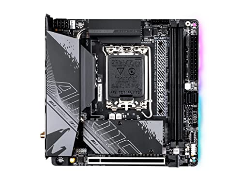 GIGABYTE B760I AORUS PRO (LGA 1700/ Intel/ B760/ Mini-ITX/ DDR5/ Dual M.2/ PCIe 4.0/ USB 3.2 Gen2X2 Type-C/WiFi 6E/ Intel 2.5GbE LAN/Q-Flash Plus/Motherboard)