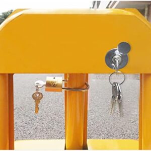 HEIMP Parking Post, Parking Barrier, for Parking Lot Car Wheel Parking Blocks, Car Ground Lock, Parking Space Lock, Parking Pile Parking Space Lock Parking