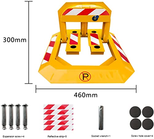 HEIMP Parking Post, Parking Barrier, for Parking Lot Car Wheel Parking Blocks, Car Ground Lock, Parking Space Lock, Parking Pile Parking Space Lock Parking