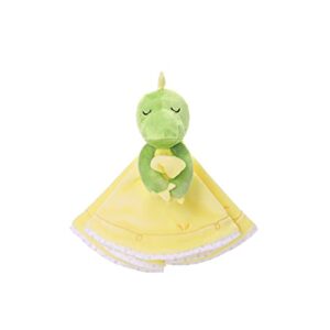 leyadoll baby security blanket dinosaur lovey soft baby snuggle toy unisex baby stuff nursey toy for girls boys, newborn essentials, lightweight, yellow