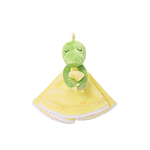 LeyaDoll Baby Security Blanket Dinosaur Lovey Soft Baby Snuggle Toy Unisex Baby Stuff Nursey Toy for Girls Boys, Newborn Essentials, Lightweight, Yellow