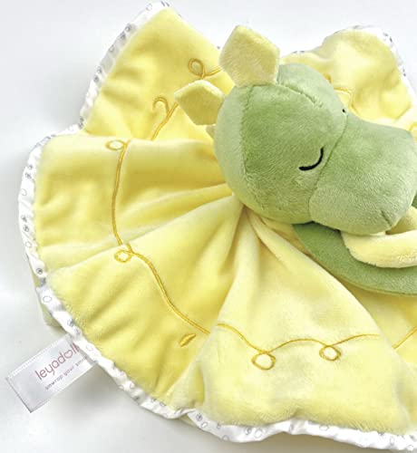 LeyaDoll Baby Security Blanket Dinosaur Lovey Soft Baby Snuggle Toy Unisex Baby Stuff Nursey Toy for Girls Boys, Newborn Essentials, Lightweight, Yellow