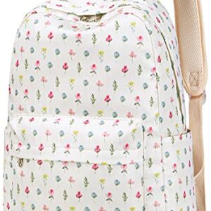 School Backpack Teen Girls Kids Lightweight College Waterproof School Laptop Casual Backpack (Floral)