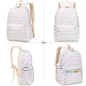 School Backpack Teen Girls Kids Lightweight College Waterproof School Laptop Casual Backpack (Floral)