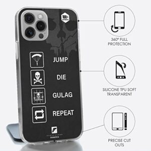 Phone Case Jump Die Gulag Repeat Warzone Design Silicone Transparent - Compatible iPhone and Samsung (iPhone XR)