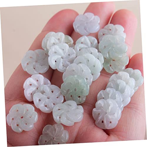 EXCEART 10pcs Blush Set Beaded Bracelet Kit Jewelry Kit Craft Beads Kit Spacer Beads Loose Beads Jade Waist Chain Lip Gloss Set Flat Beads Jewelery Making Beads Gemstone Flower Beads