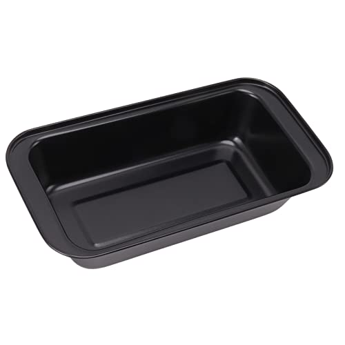 Rectangular Baking Box, Baking Bread Pan Reusable and Durable Uniform Air Flow 3PCS Black Carbon Steel High Temperature Resistant for Home Kitchen