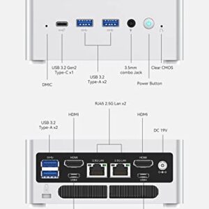 MINISFORUM Venus Series NPB7 Mini PC, 13th Gen Core i7-13700H Small Computer, 32G DDR5+1TB PCIe4.0 SSD, 2X HDMI(4K)+2X USB4(8K) Output, 2X 2.5G RJ45 Port, 4X USB3.2 Small Form Factor