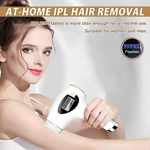 Laser Hair Removal, Permanent Hair Removal Device, Painless At-Home IPL Hair Removal for Women and Men for Face Armpits Legs Arms Bikini Line